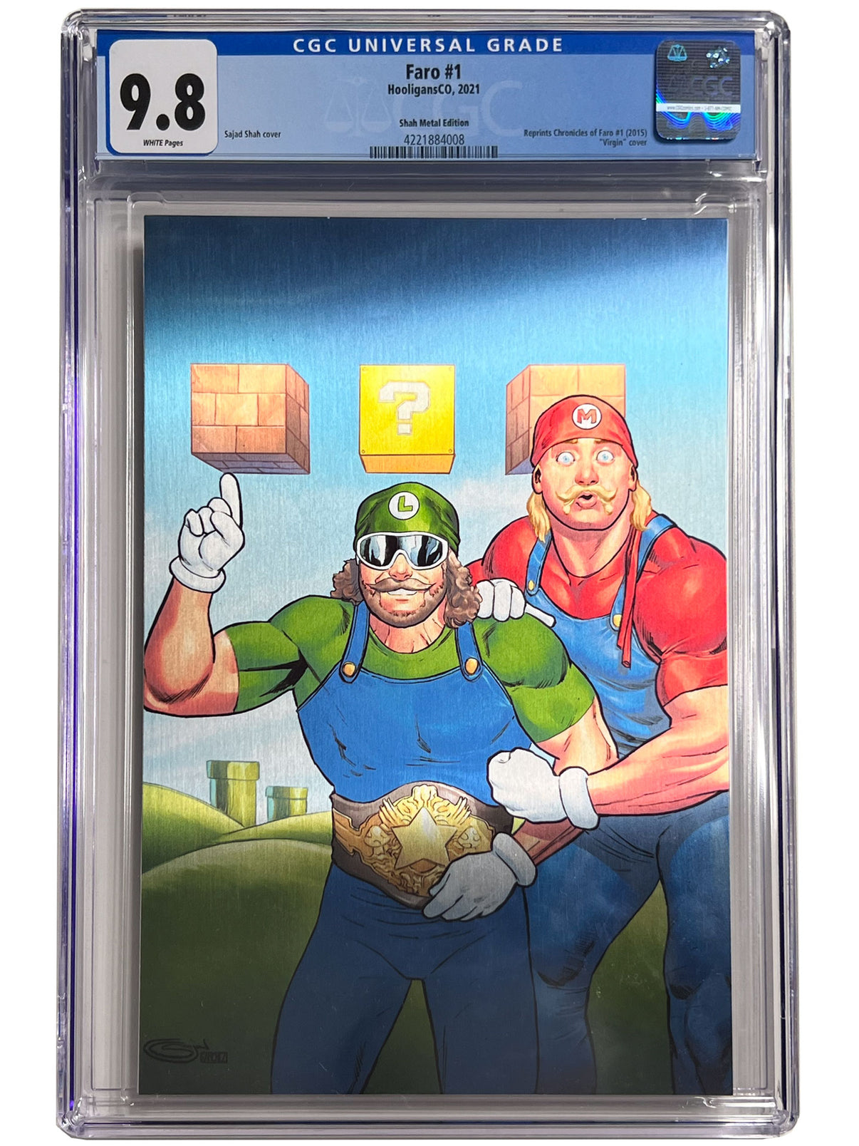Faro's Lounge Macho Man Hulk Hogan / Mario Luigi METAL Variant CGC 9.8 ...